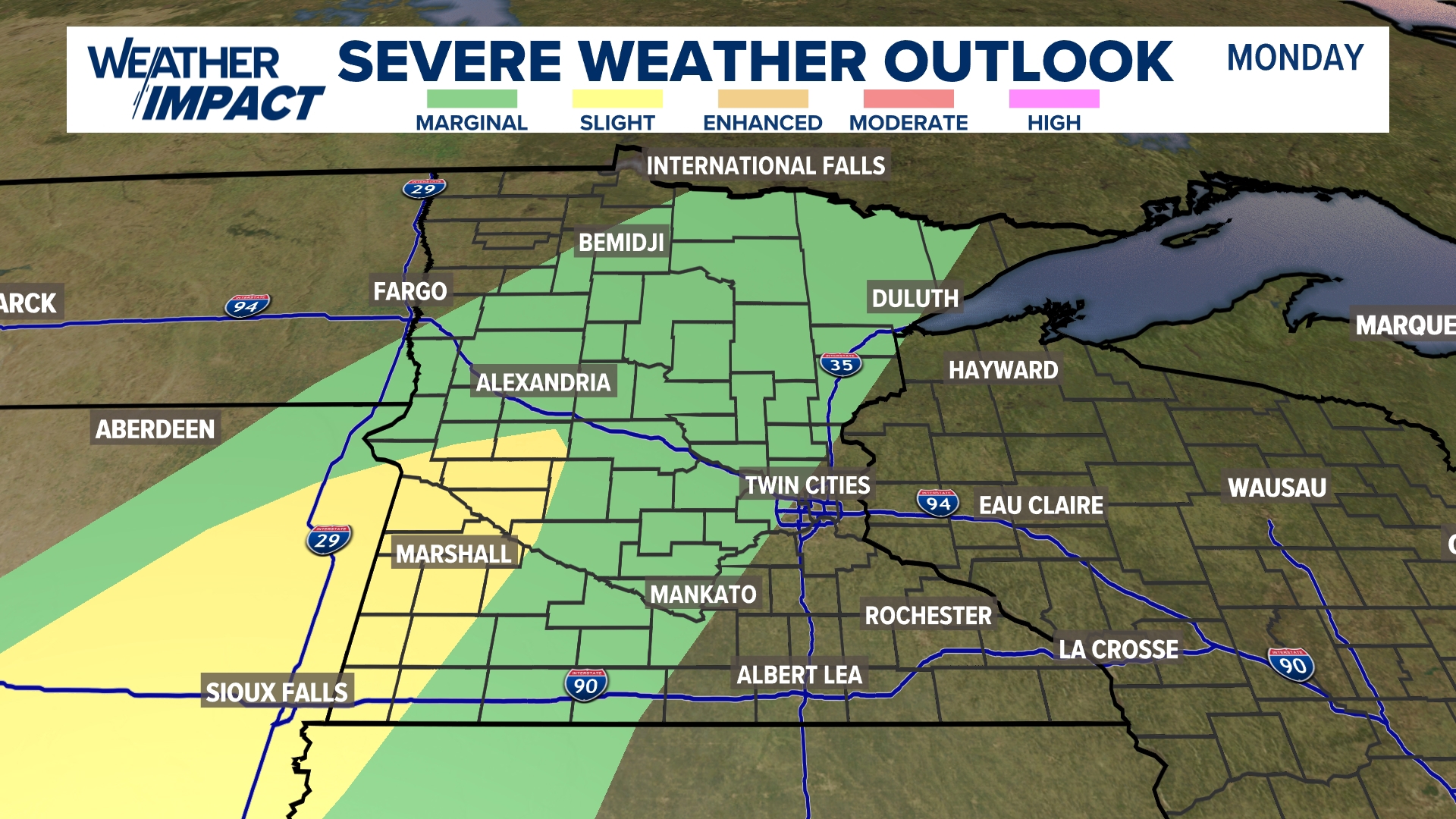 Weather Impact Alert: Storms, heavy rain Monday evening | kare11.com