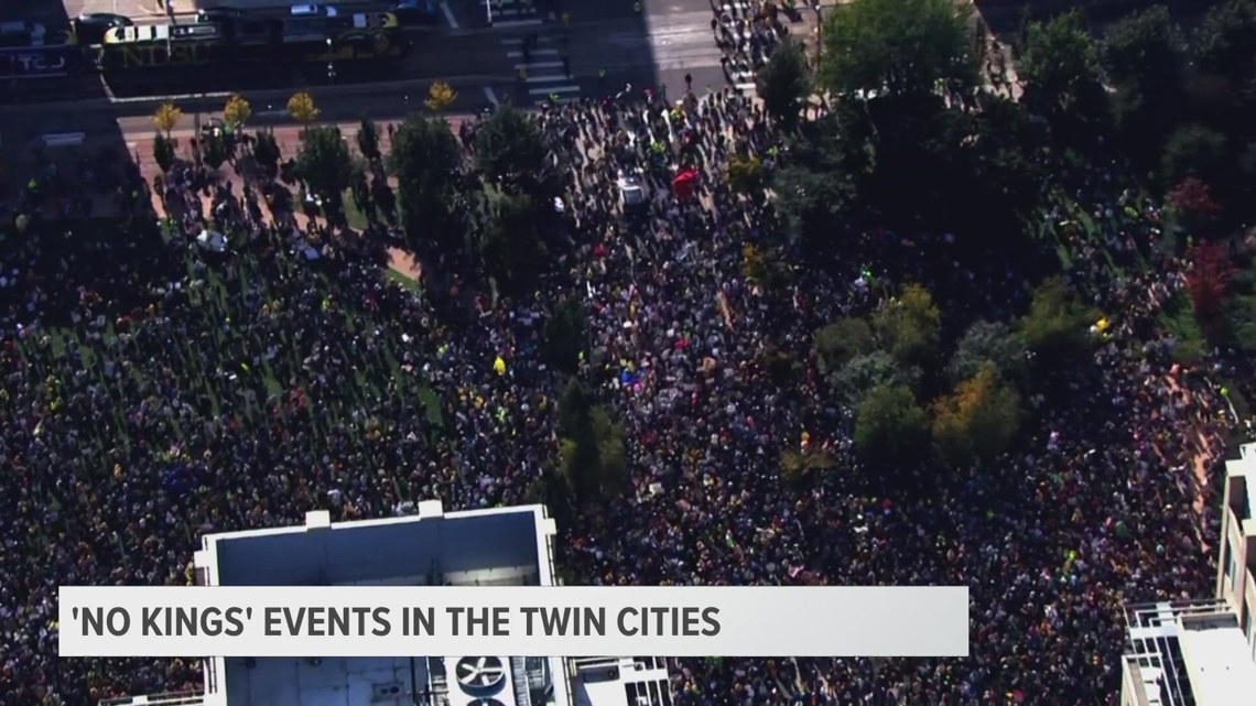 No Kings protest happening in Minnesota | Aerial footage | kare11.com