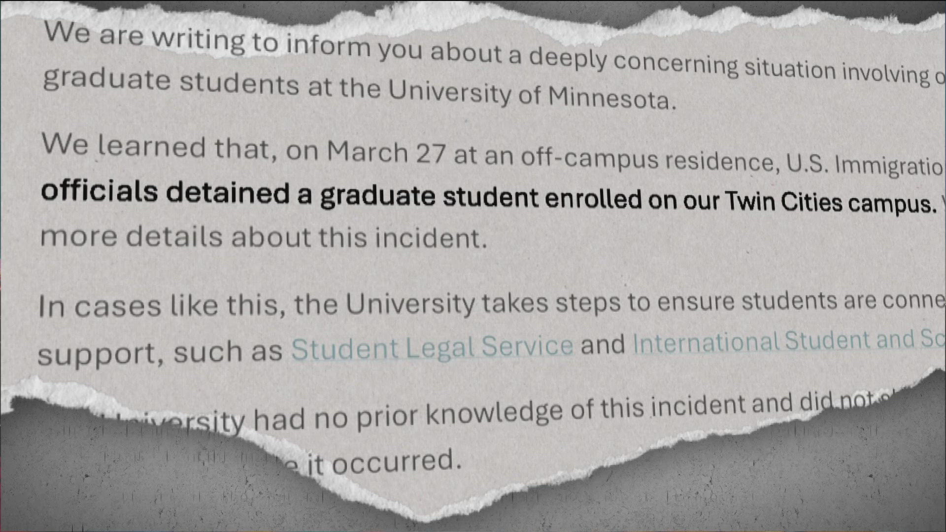 UMN grad student detained by ICE | kare11.com