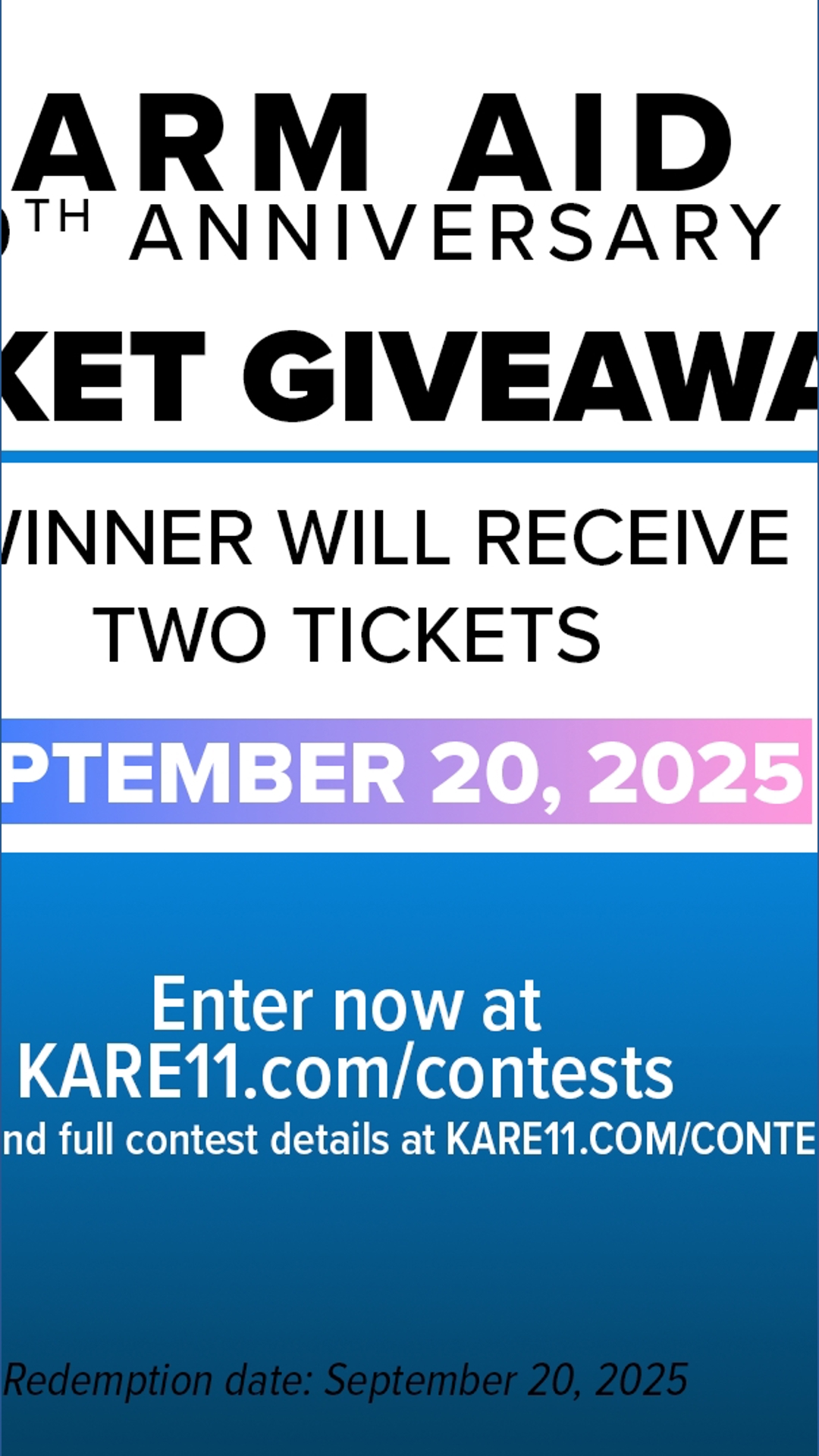 CONTEST: Win tickets to Farm Aid's 40th Anniversary Festival | kare11.com