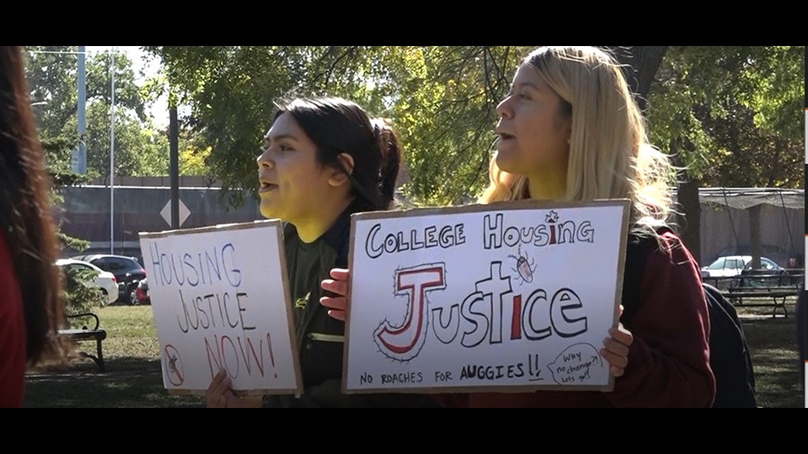 Augsburg University students protest living conditions | kare11.com