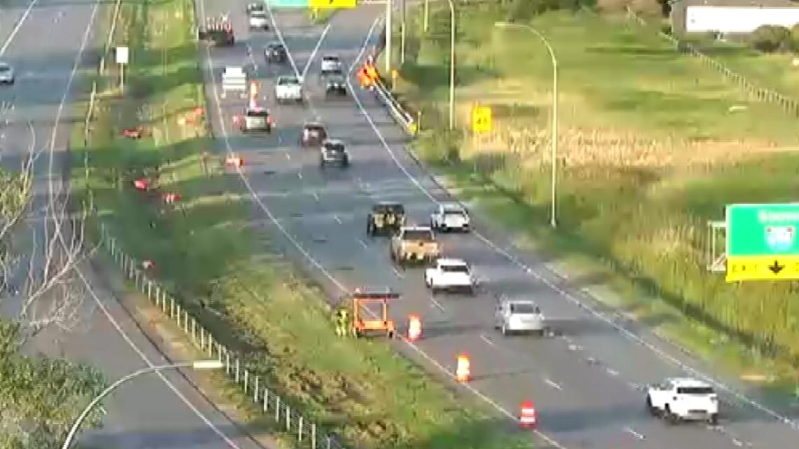 Vehicle hits construction barrels, injures worker on Highway 36 ...