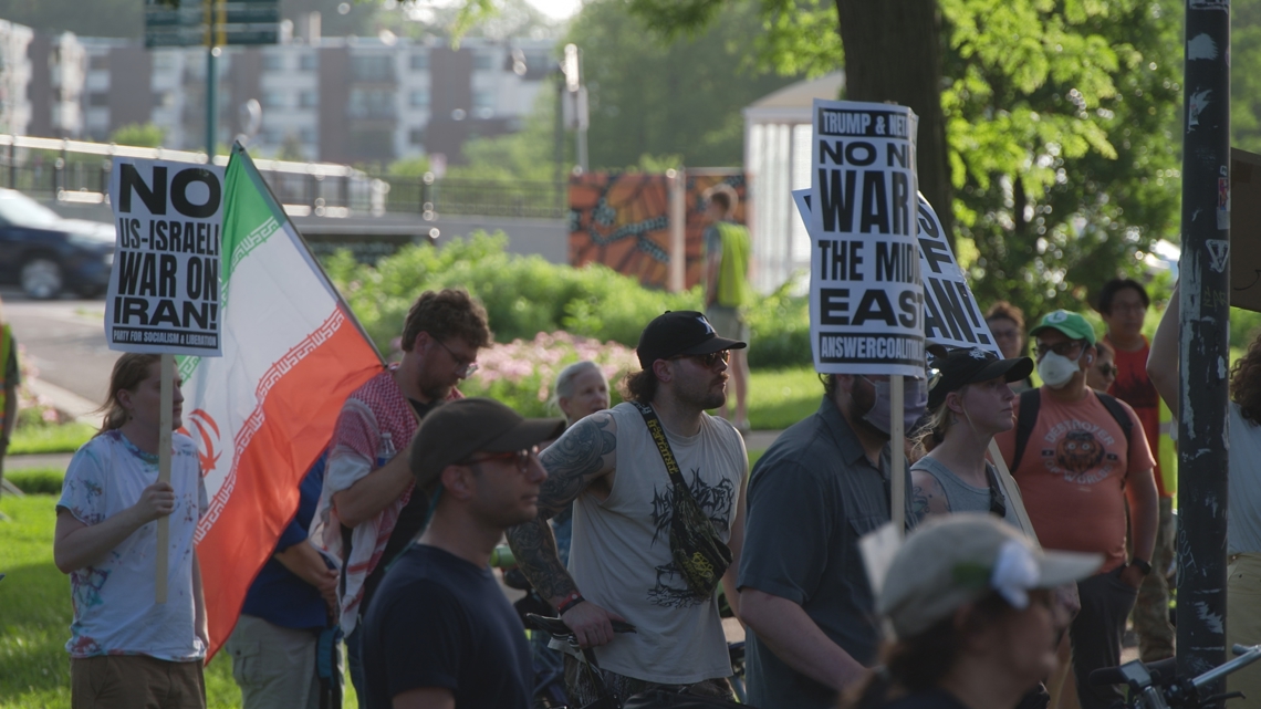 Group in Minneapolis protests US strikes on Iranian nuclear sites ...