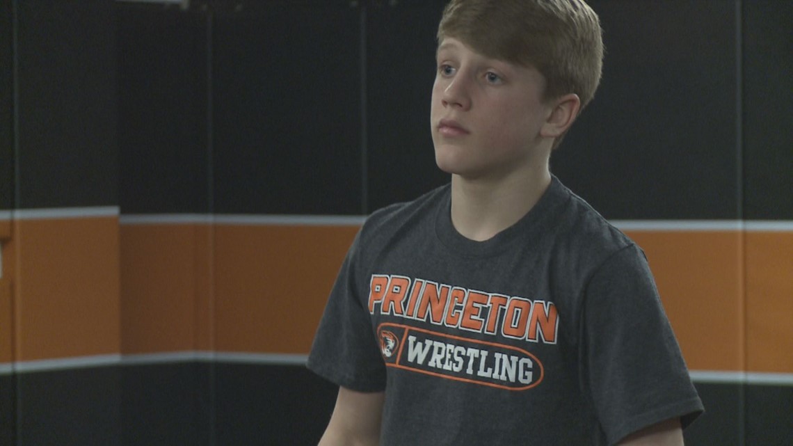 Princeton wrestler clinches gold medal, state title | kare11.com