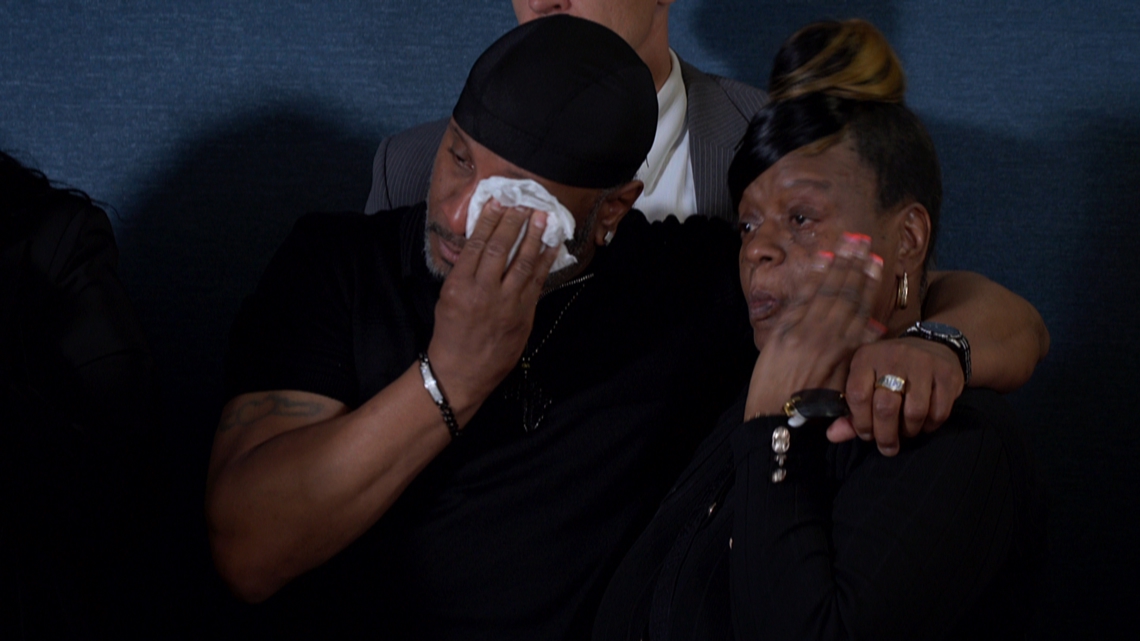 Bryan Hooper, Sr., speaks after his release from prison following ...