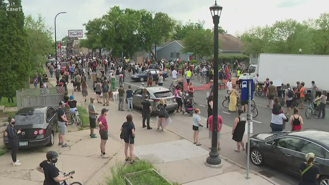 Large protests erupt in Minneapolis over George Floyd's death in police ...