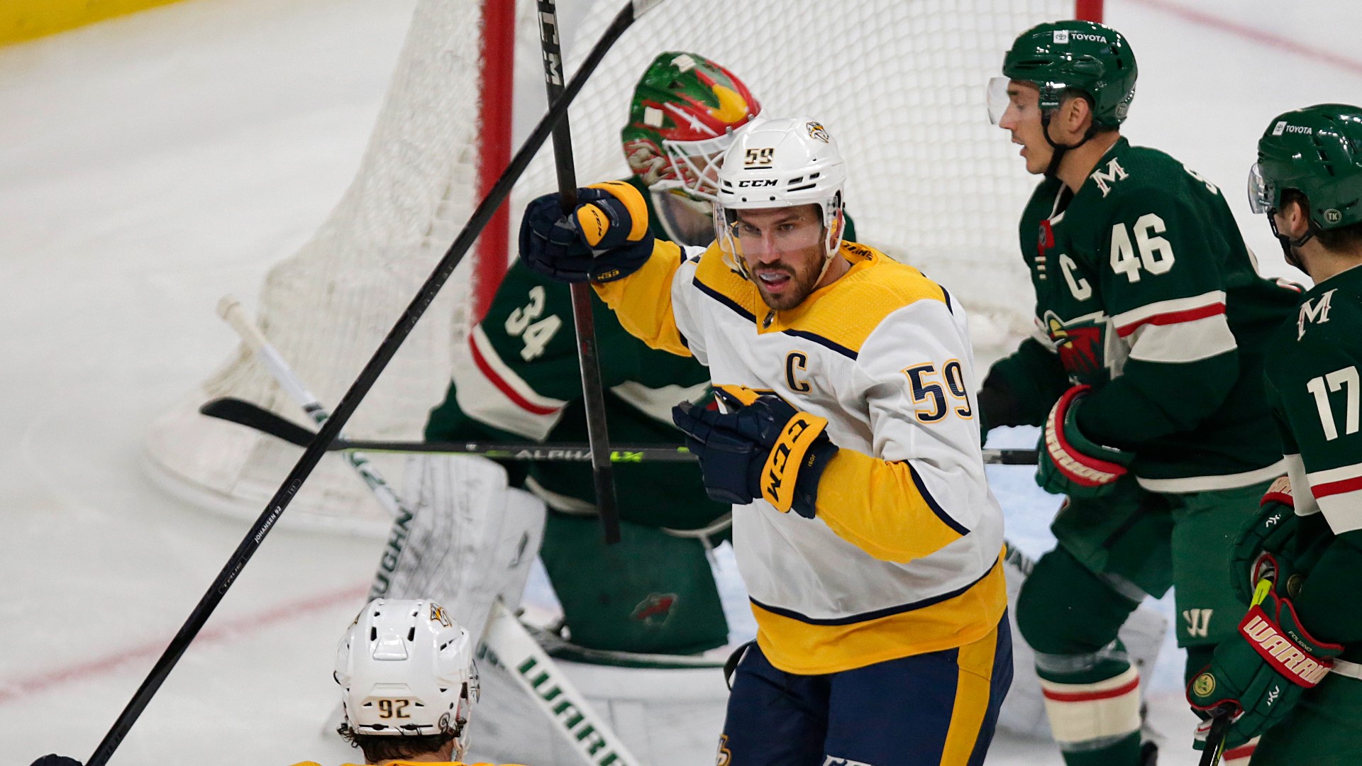 Preds stop Wild unbeaten streak with 5-2 win | kare11.com