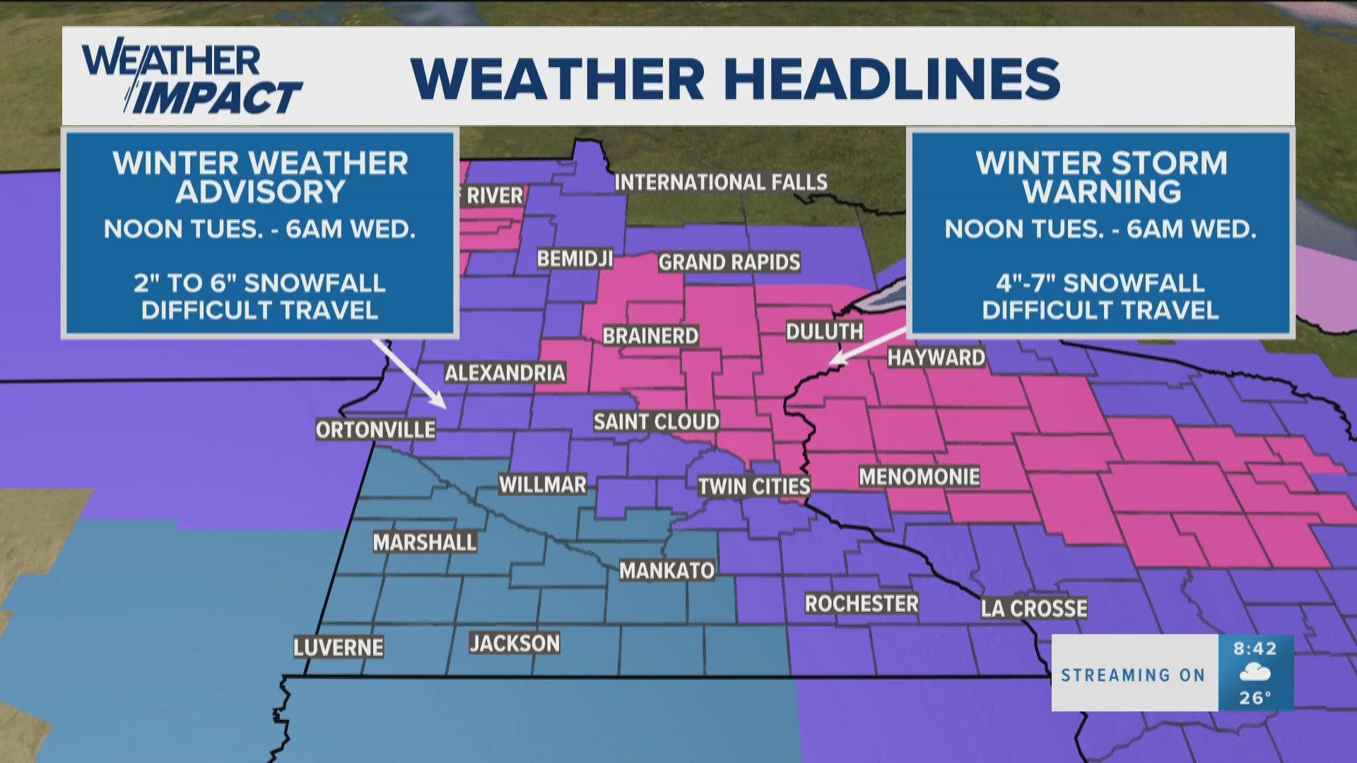 Weather Impact Alert: Afternoon snow changes to rain/icy mix in some ...