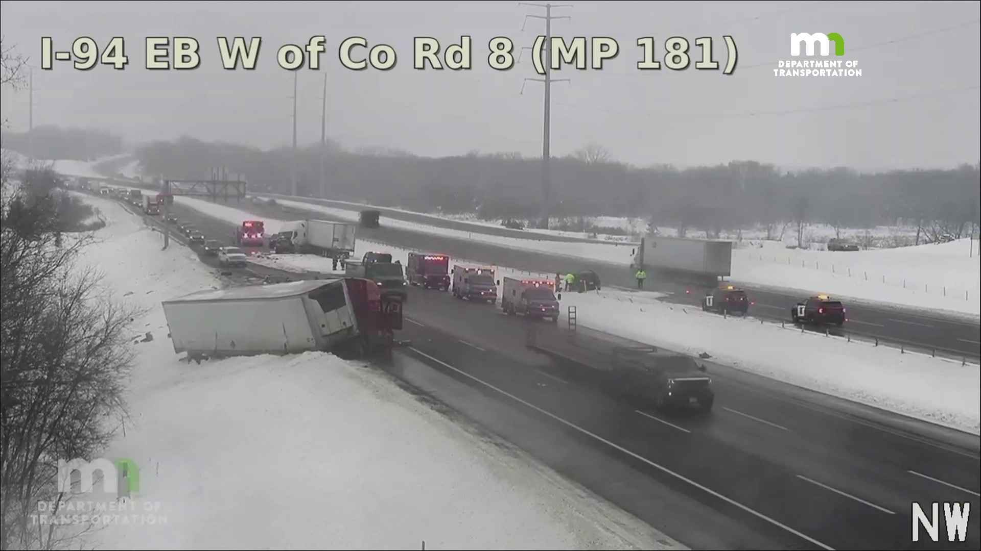 2 Semis In Crash On I 94 East Of Clearwater
