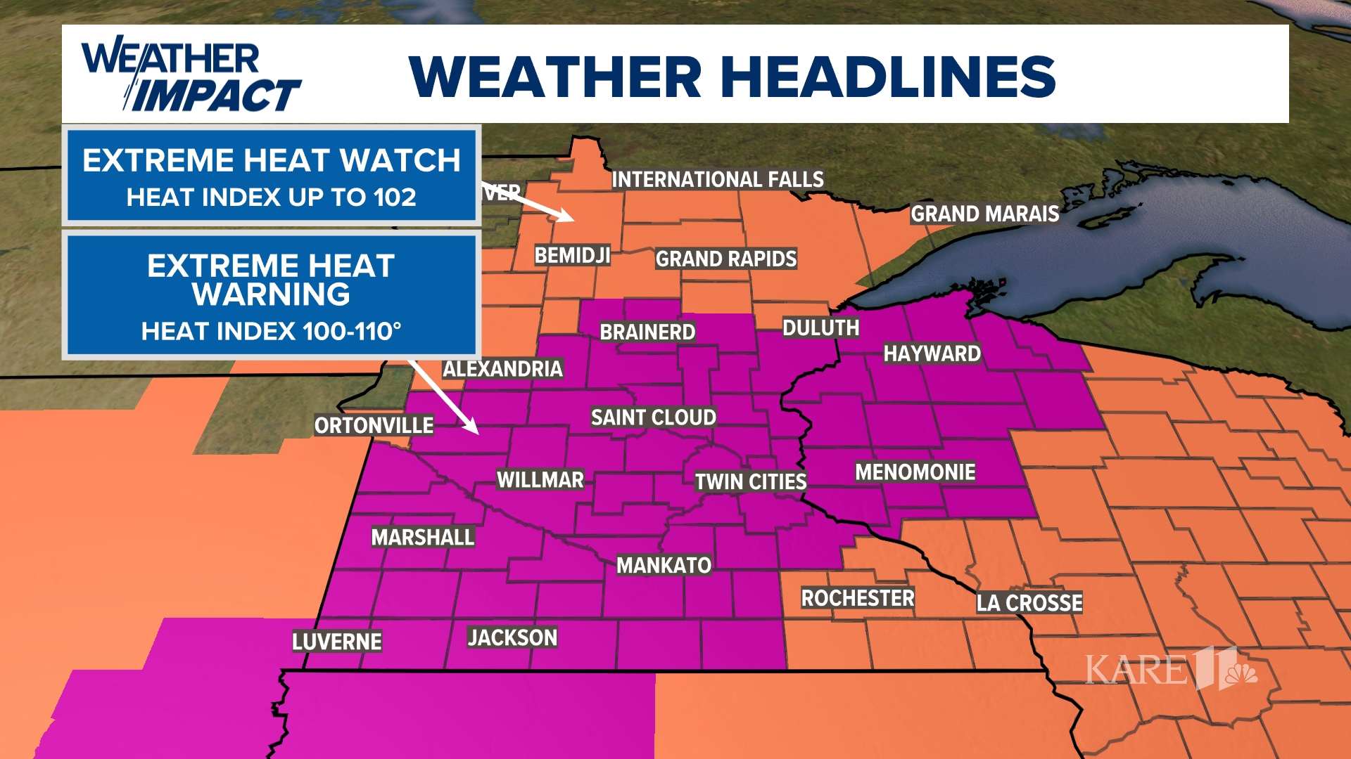 Extreme Heat Warning issued for Minnesota and Wisconsin | kare11.com
