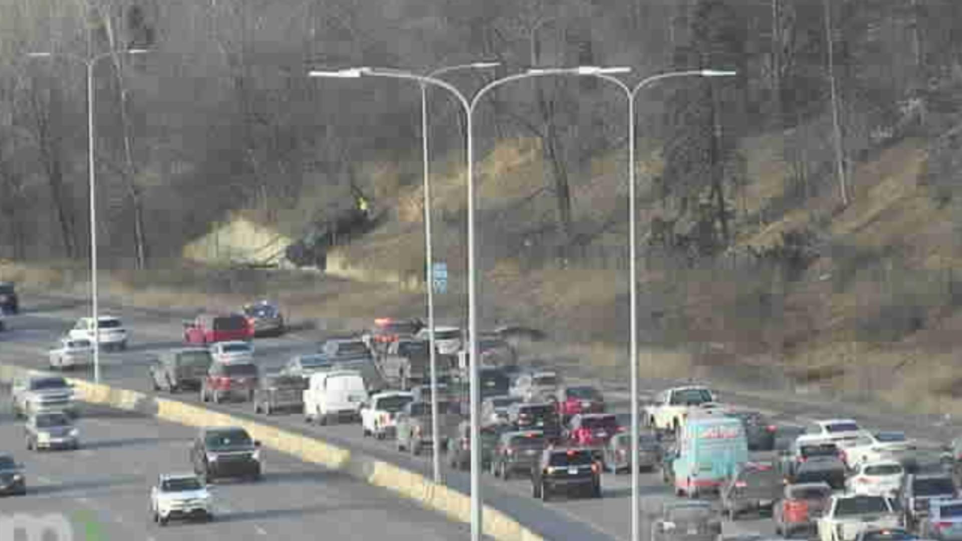 Highway 100 crash sends vehicles off the road, no one hurt | kare11.com