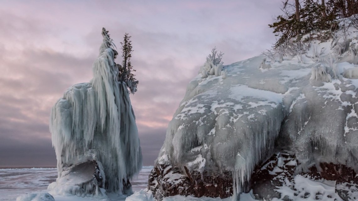 Christian Dalbec photos show underwater Lake Superior 'sea stack ...