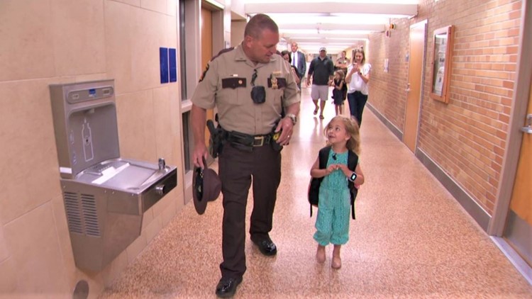 State trooper escorts kindergartener whose life he helped save | kare11.com