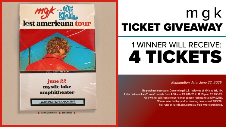 CONTEST ENDED: Win tickets to see mgk | kare11.com