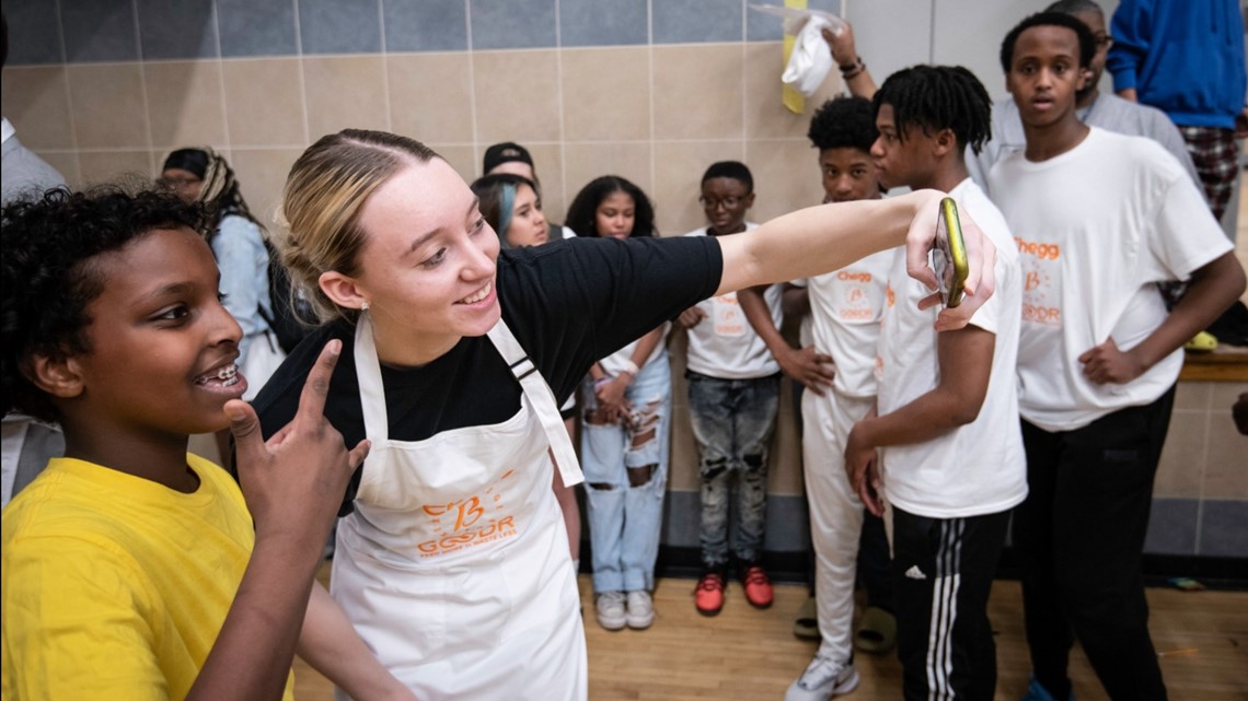 Paige Bueckers helps open free grocery store inside metro school ...