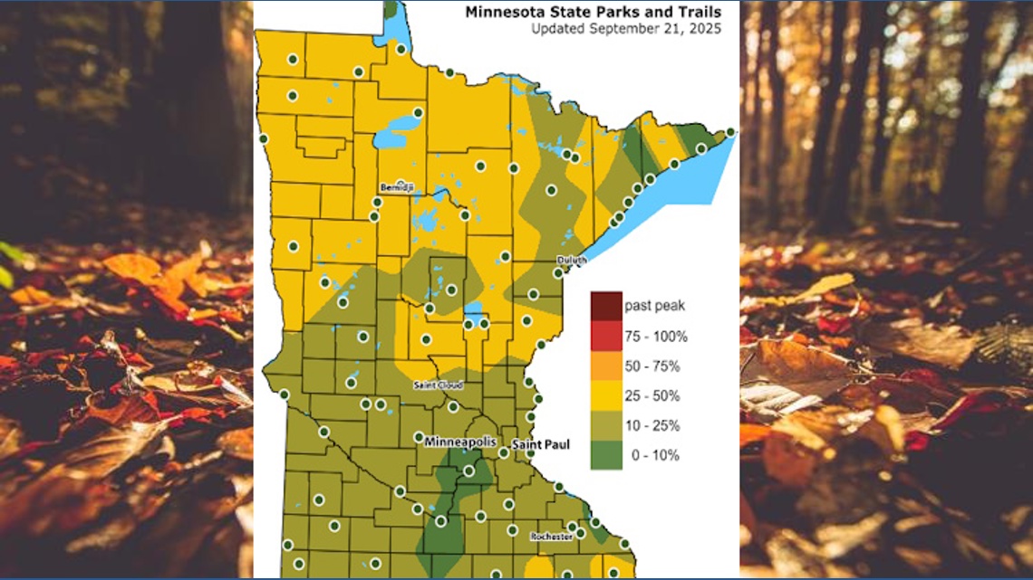 Colors changing in northern Minnesota as fall officially arrives ...