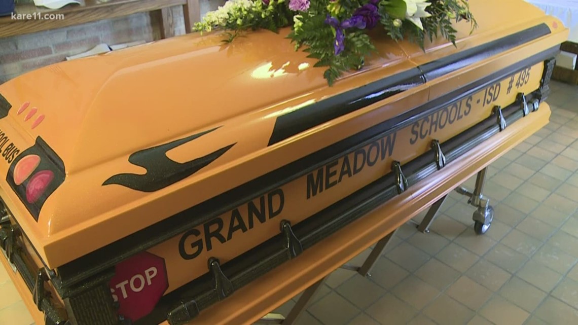 Longtime bus driver honored at funeral in school bus casket | kare11.com Longtime bus driver honored at funeral in school bus casket | kare11.com