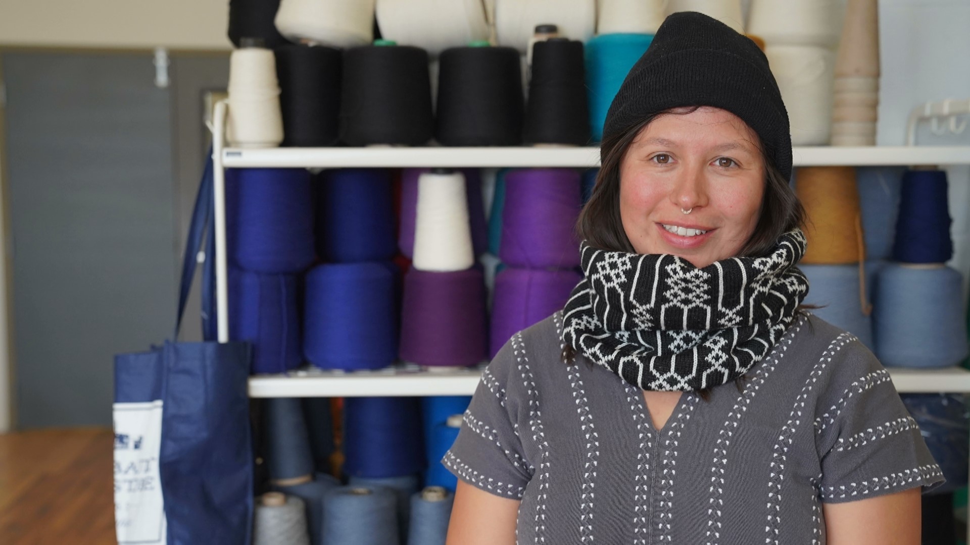 Textile artist brings warmth through 'Makwa Studio' knitwear business ...