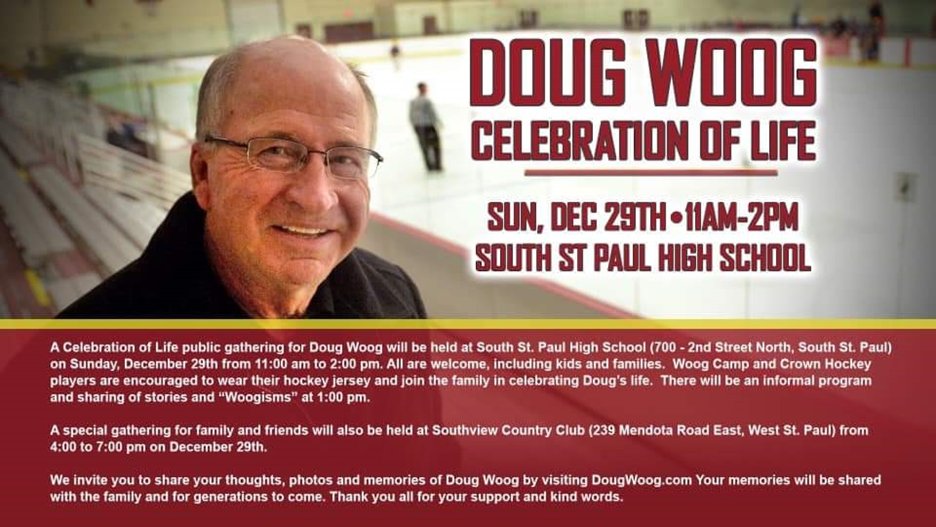 Celebration of Life for former Gopher coach Doug Woog | kare11.com