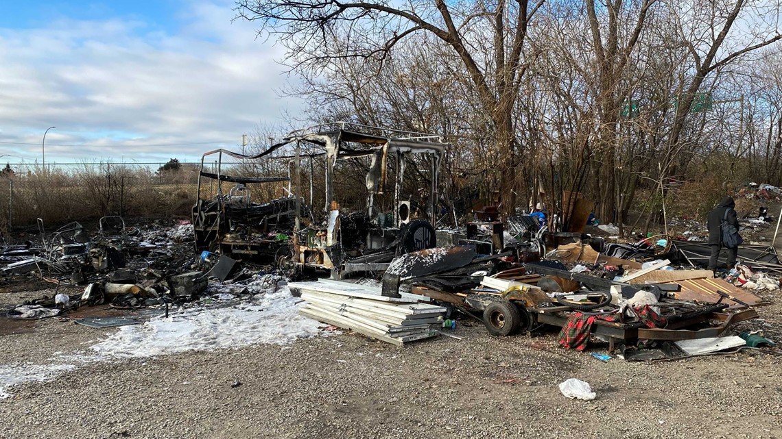 Fire at St. Paul homeless encampment destroys RV, tents | kare11.com