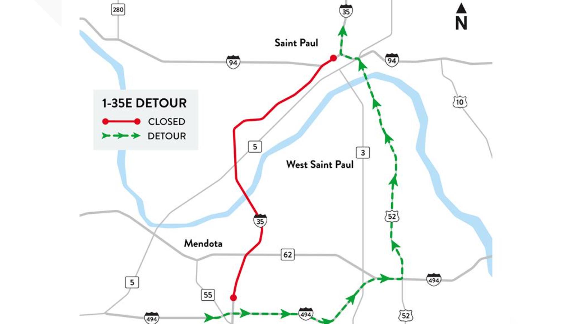 Drivers face weekend closures on I-94 and I-35E in St. Paul | kare11.com