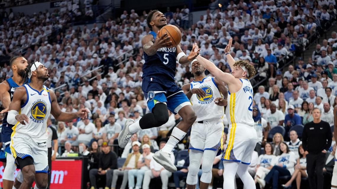 Timberwolves triumph 117-93 over Warriors to tie series 1-1 | kare11.com
