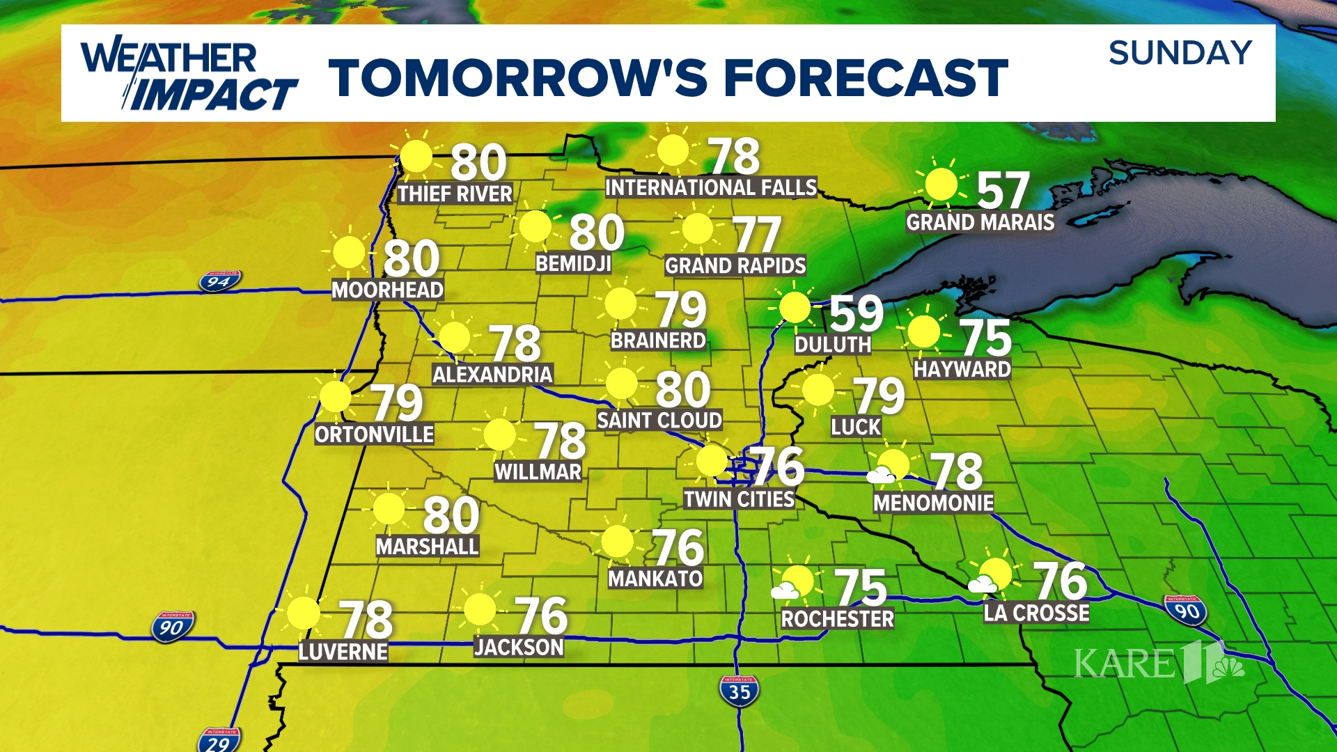Current weather forecast in the Twin Cities | kare11.com