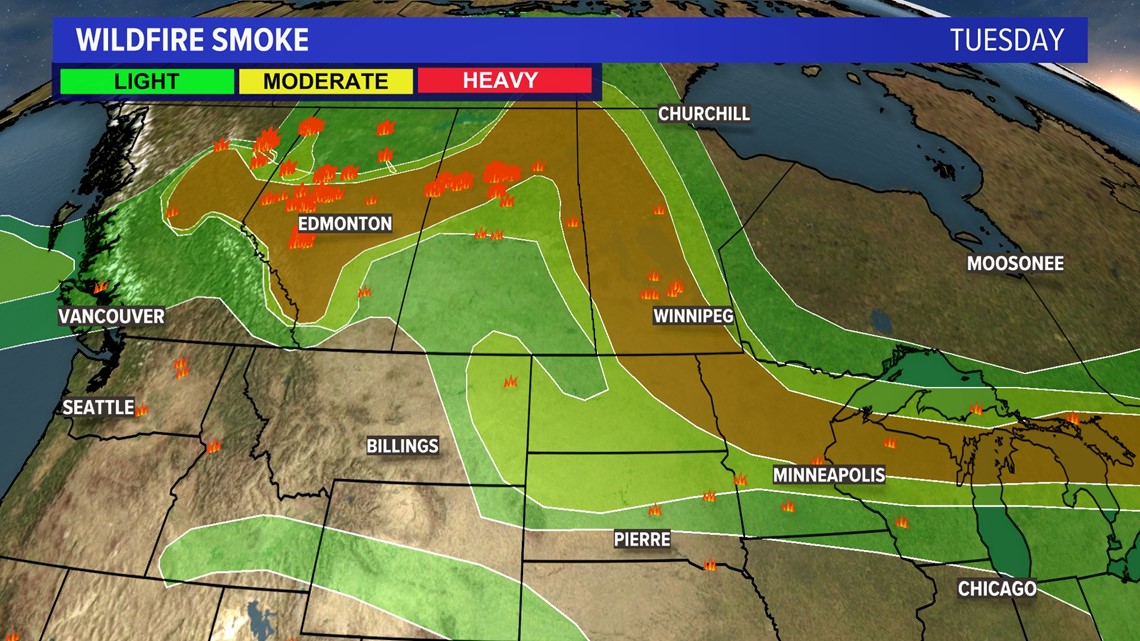 Minnesota air filled with wildfire smoke on Tuesday | kare11.com