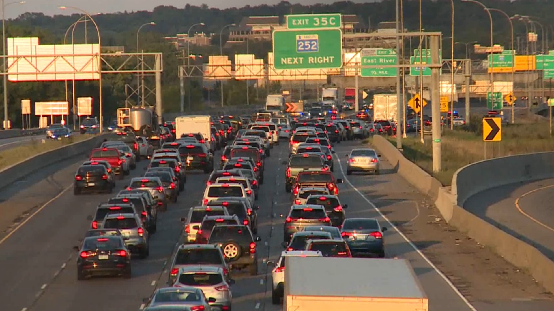 Crash in I-694 eastbound claims the life of motorcycle rider | kare11.com