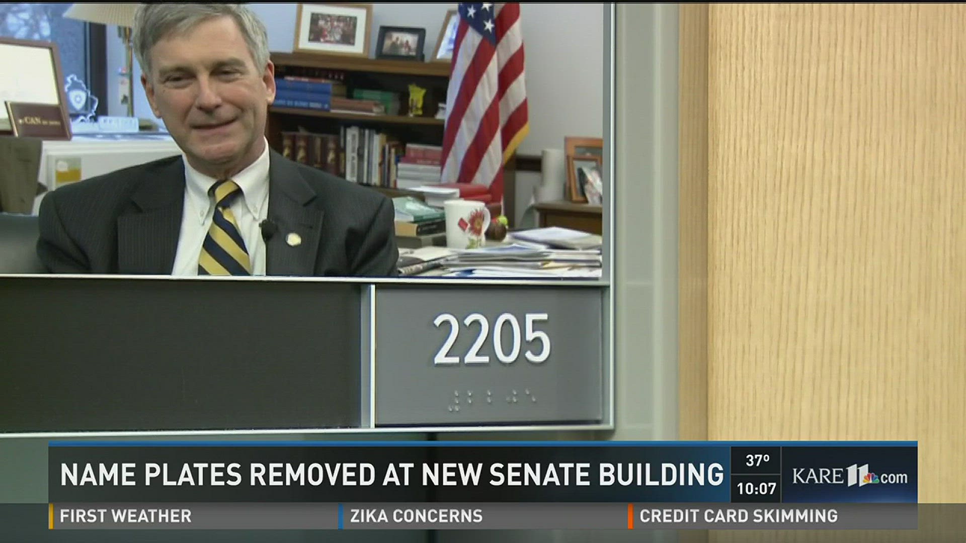 Senate name plate maneuvers reflect political tension | kare11.com