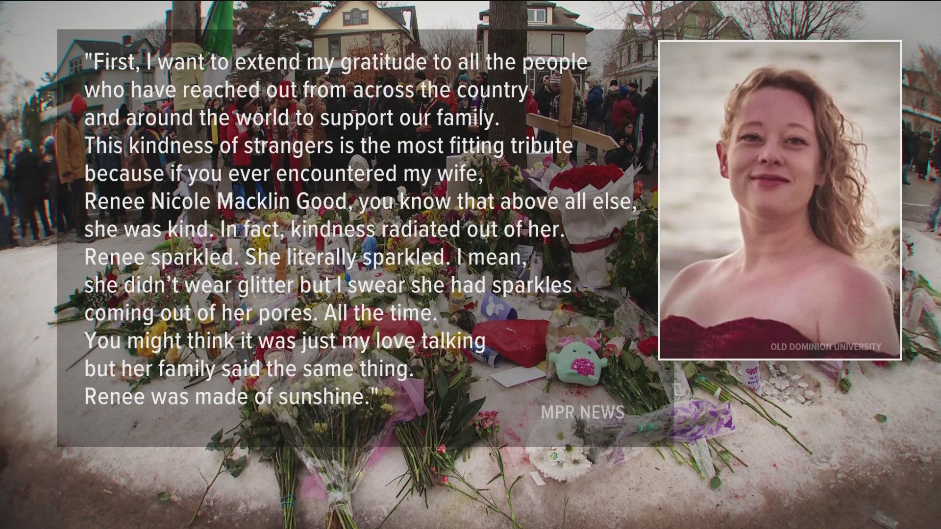 'Made of sunshine' | Renee Good's wife shares statement after fatal ...