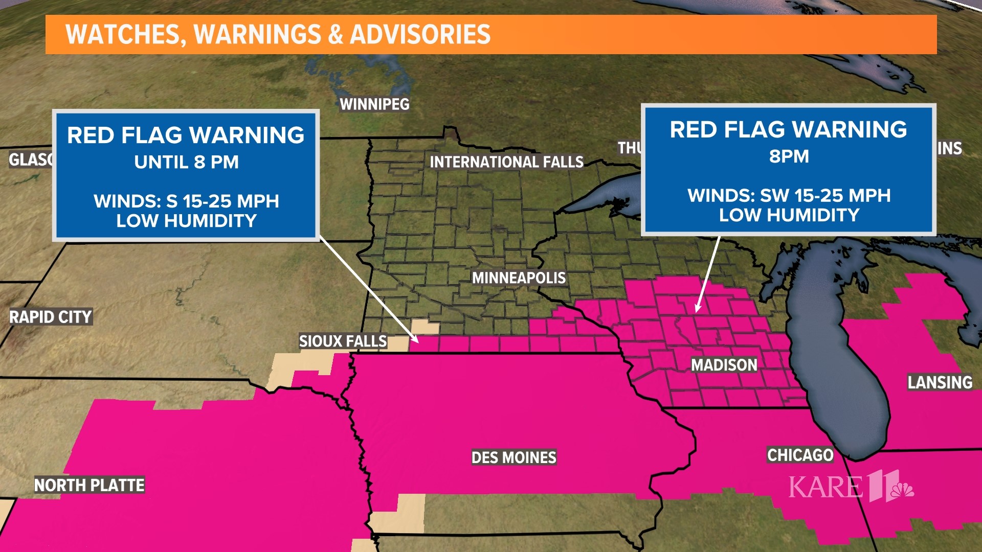 NWS issues Red Flag Warning for southern Minnesota | kare11.com