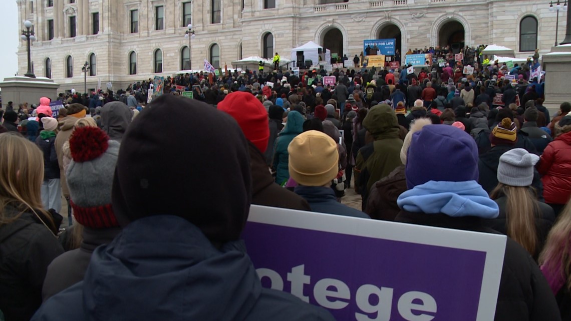 "March for Life" rally outside MN State Capitol draws hundreds | kare11.com
