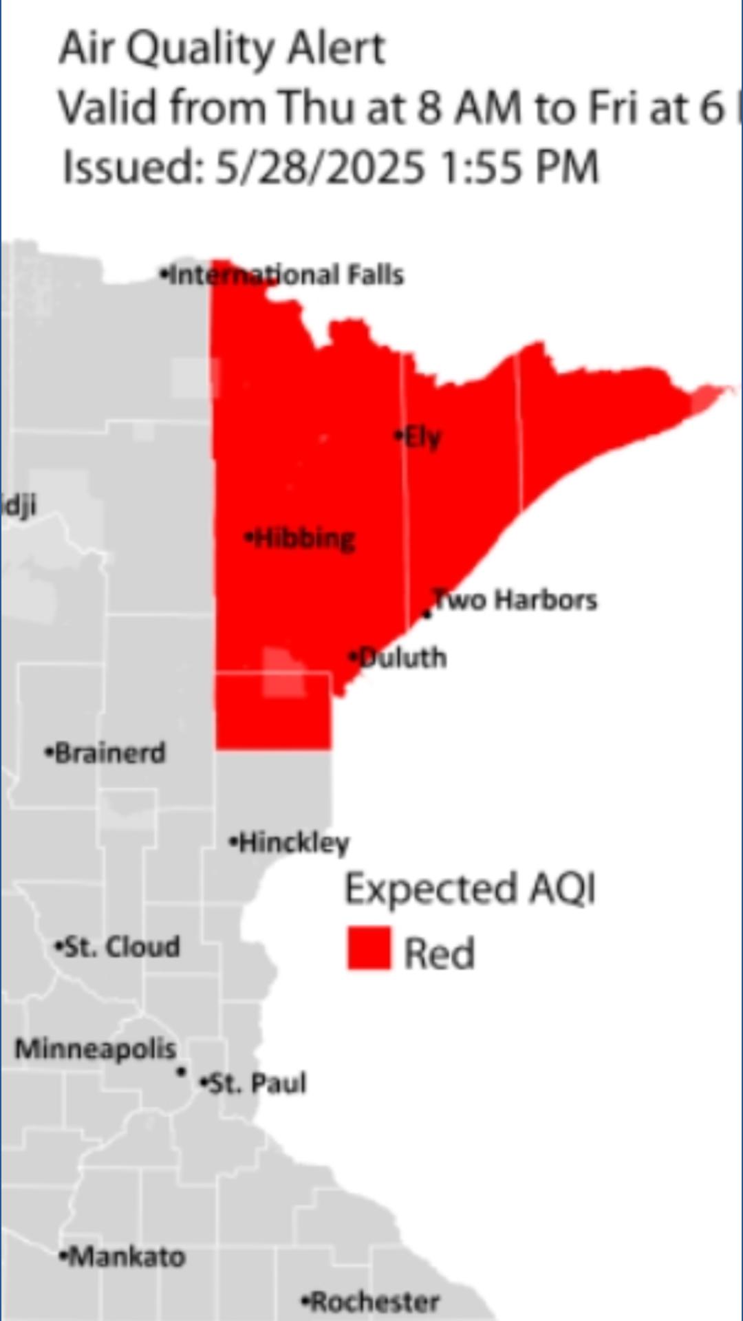 Minnesota faces air quality alert from Canada wildfires | kare11.com