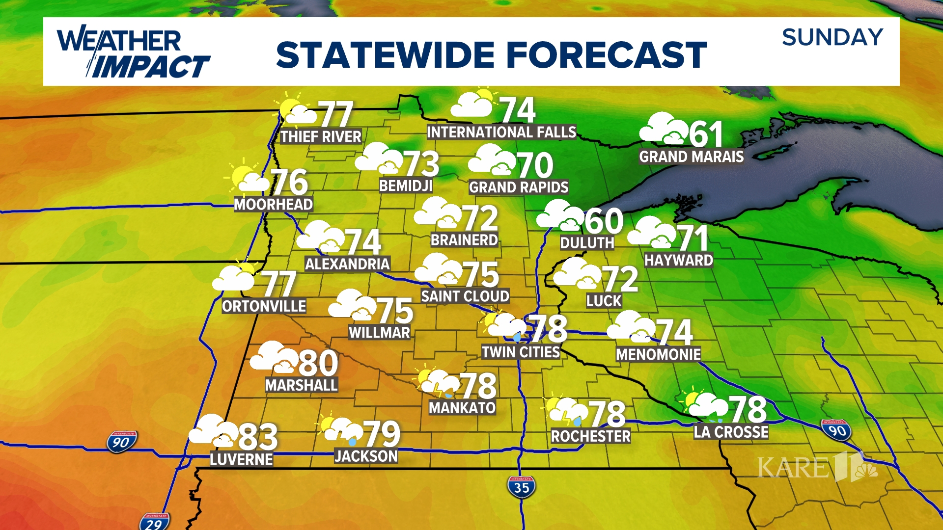 Current weather forecast in the Twin Cities | kare11.com