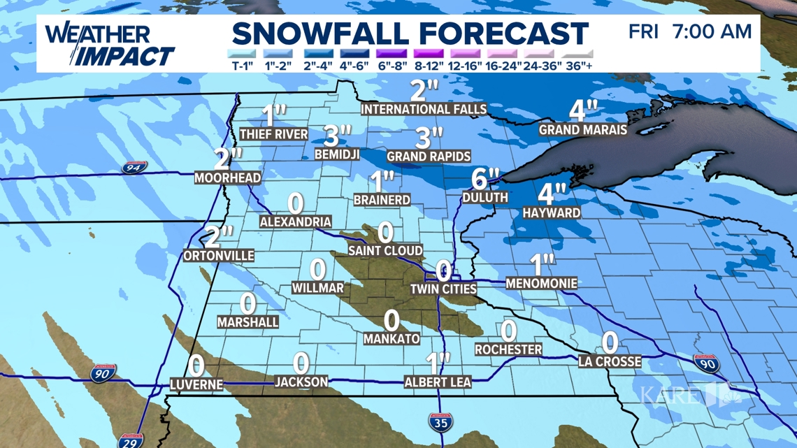 Weather Impact Alert for snow Thursday through Friday | kare11.com
