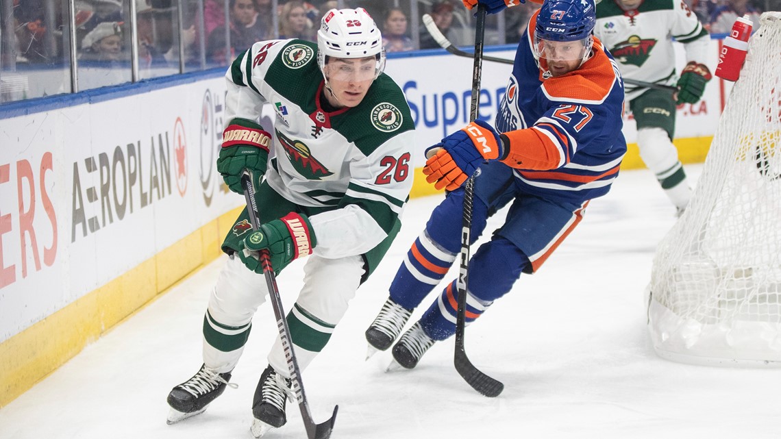 Bouchard scores twice to lead Oilers to 4-3 win over Wild | kare11.com