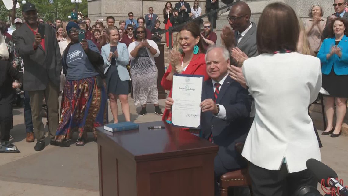 Gov. Tim Walz signs his 'One Minnesota' budget into law | kare11.com