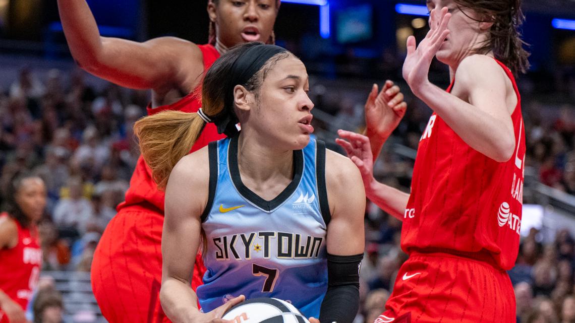 WNBA upgrades Chennedy Carter's foul on Caitlin Clark to flagrant ...