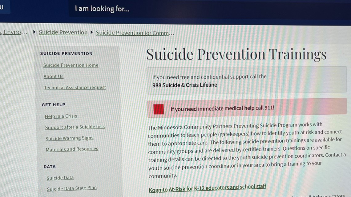 Educators encouraged to use free suicide prevention resources | kare11.com