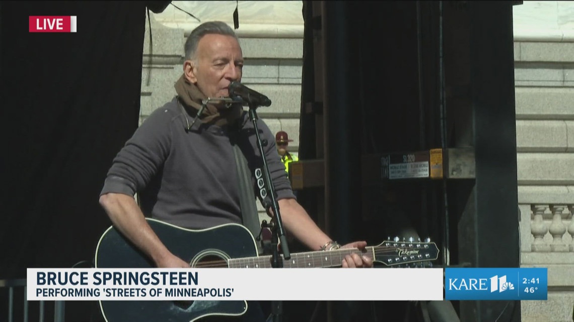 Bruce Springsteen performs “Streets of Minneapolis” at No Kings rally ...