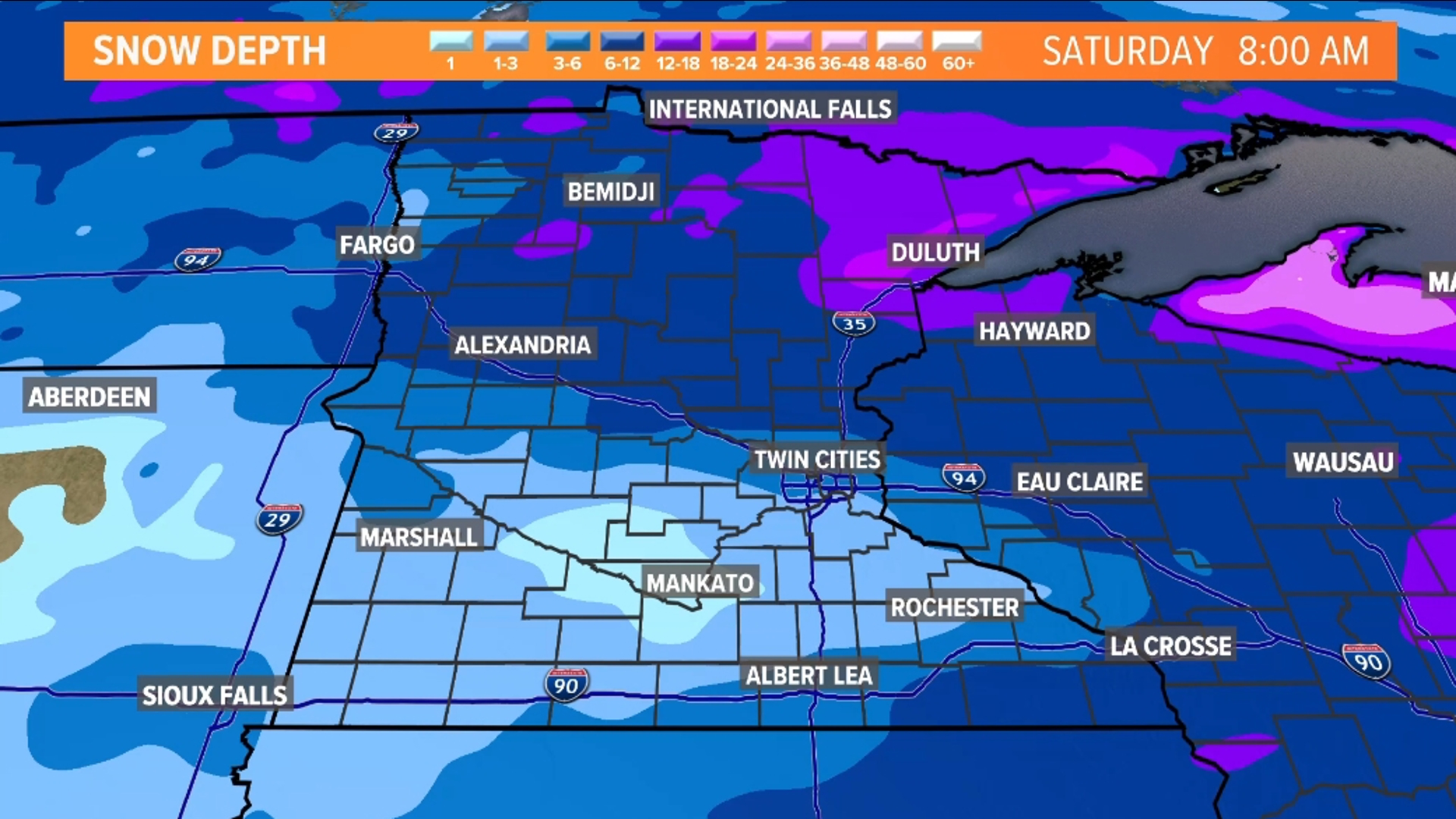 How much snow did we get in Minnesota Friday? | kare11.com