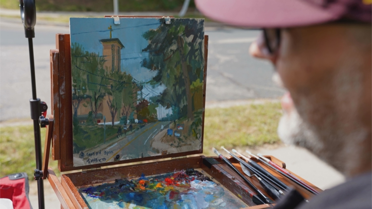 Artist Kickliy paints to benefit Annunciation shooting victims | kare11.com