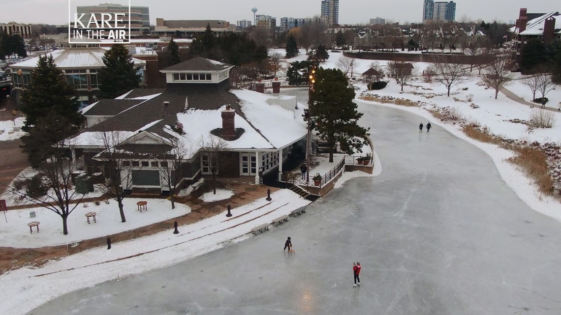 KARE in the Air: Centennial Lakes skating ponds in Edina | kare11.com
