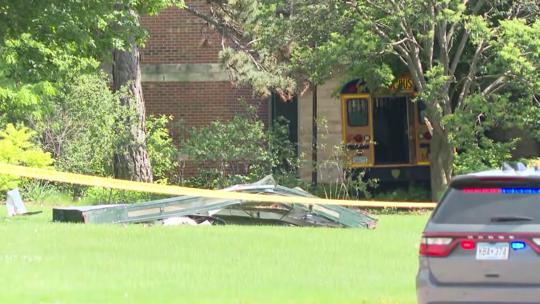 3 children, driver injured after school bus crashes into Hamline ...