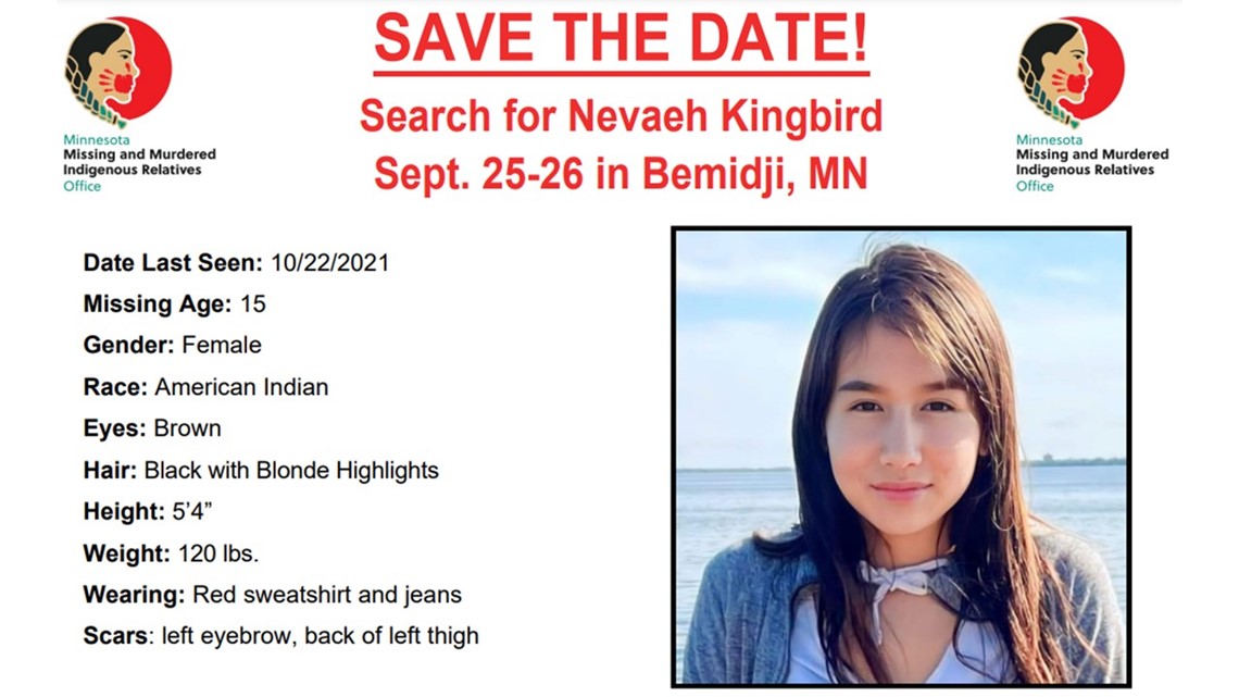 Search for missing teen Nevaeh Kingbird organized in Bemidji | kare11.com