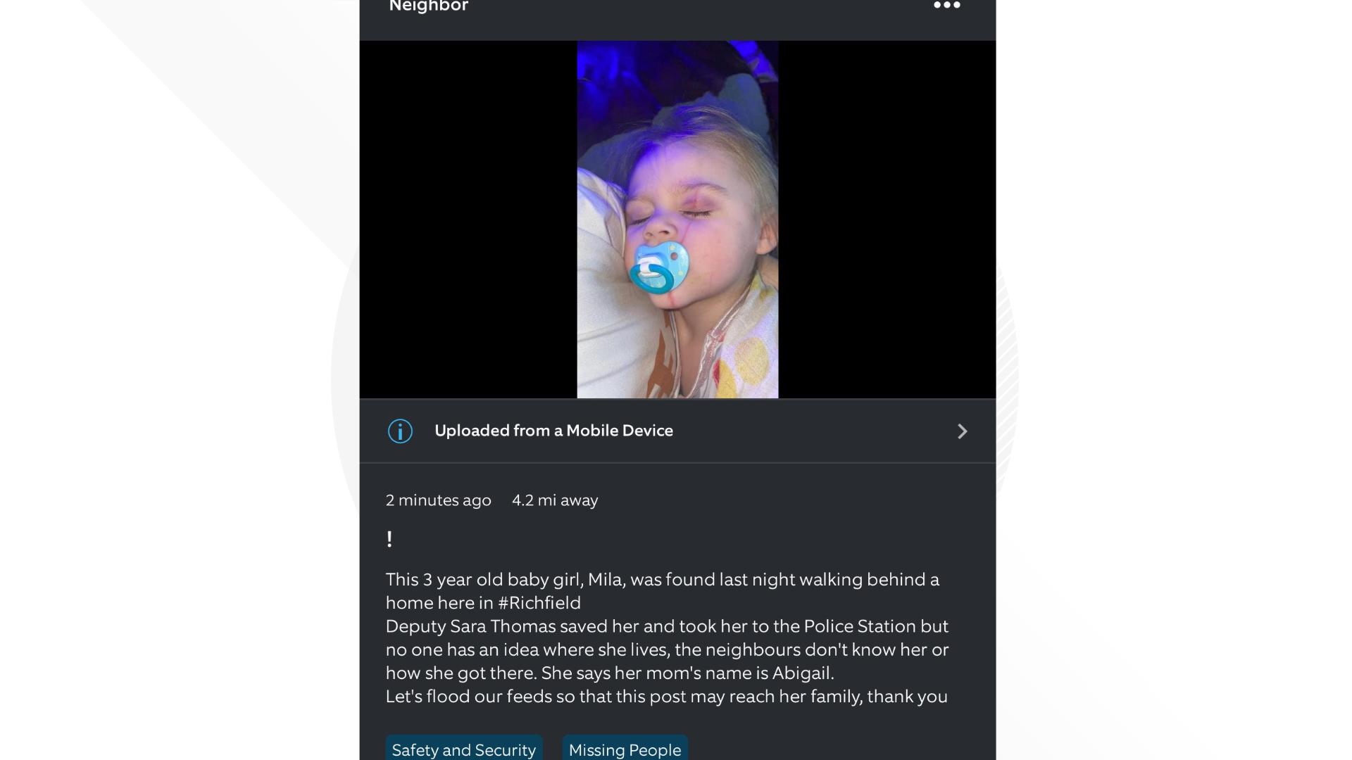 Police: Post about missing 3-year-old is fake | kare11.com