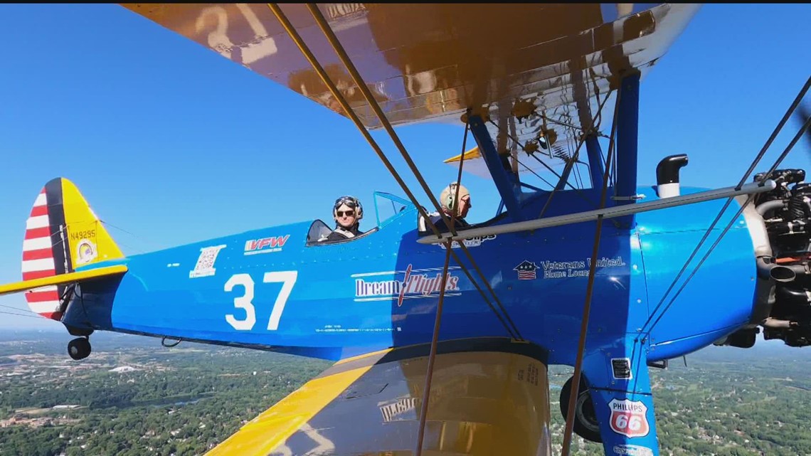 Minnesota vet honored with Dream Flight in bi-plane | kare11.com