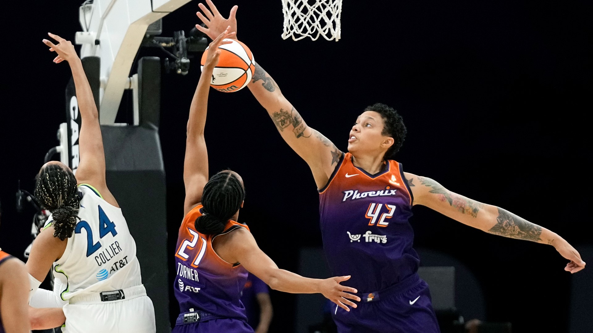 Taurasi has 23 points, Mercury hit 13 3s to beat Lynx | kare11.com