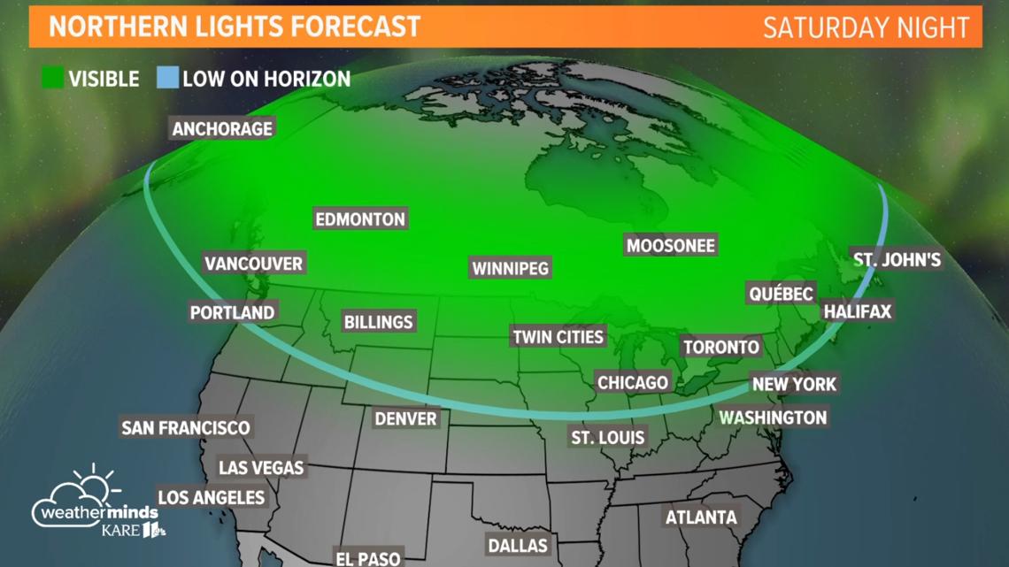 Where will the northern lights be visible this weekend? | kare11.com